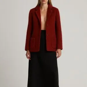 Jackets & Coats | Wool Mohairblazer Oxblood Blazer Red 6 | Poshmark
